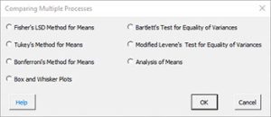 Multiple Processes Help – SPC for Excel
