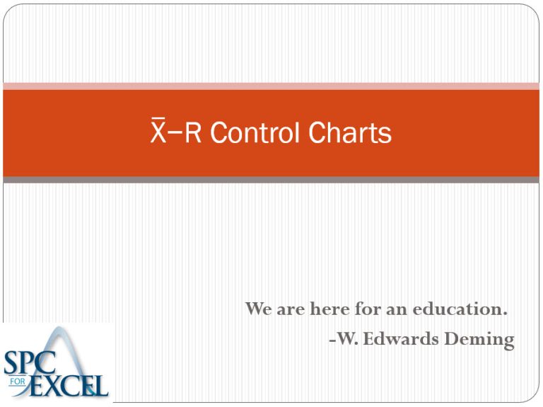 Complete Teaching Guides for Statistical Process Control