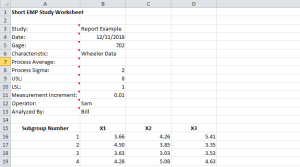 Short EMP Study Help – SPC for Excel